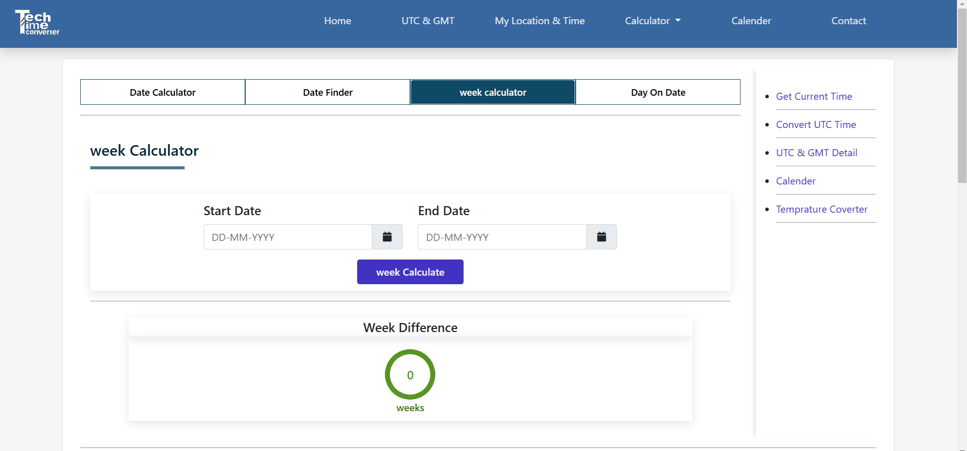 week calculator by date